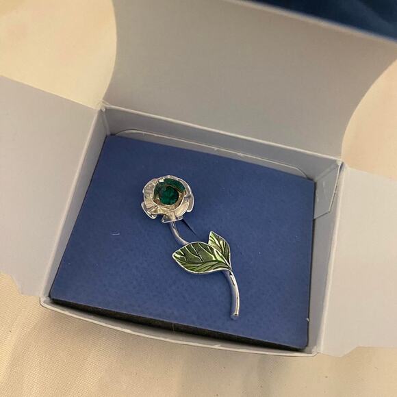 Avon | Jewelry | Vintage Avon Sh Signed Silver May Birthstone Rose Pin ...